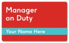 Avid Sign Store by HOTELSIGNS.com | manager on duty signs