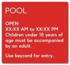 Avid Sign Store by HOTELSIGNS.com | standard pool signs pool spa signs