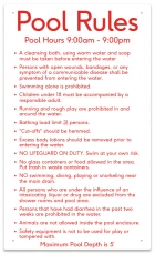 Avid Sign Store by HOTELSIGNS.com | standard pool signs pool spa signs