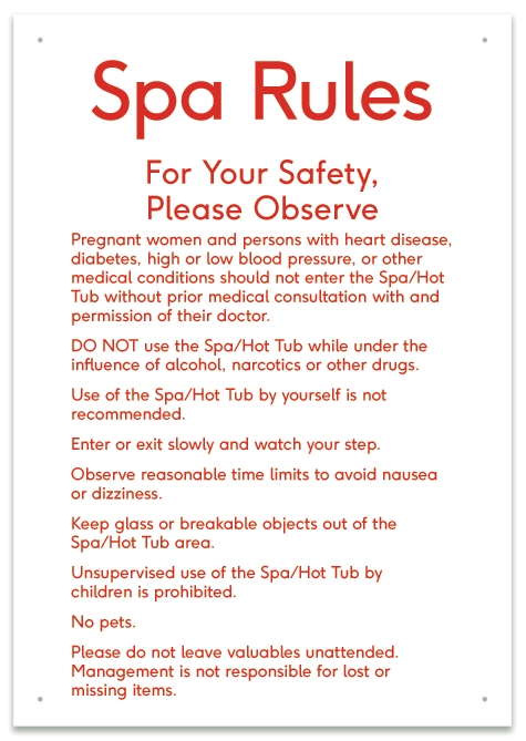 Avid Sign Store by HOTELSIGNS.com | standard pool signs pool spa signs