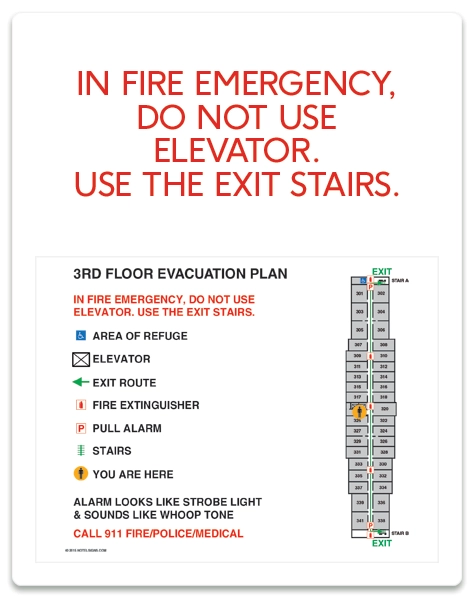 Avid Sign Store by HOTELSIGNS.com | stairs elevator signs