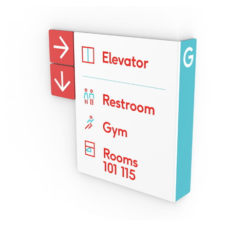 Avid Sign Store by HOTELSIGNS.com | 2 pc directional with one arrow ...
