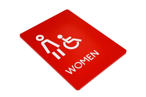 Avid Sign Store by HOTELSIGNS.com | boh restroom with male female isa ...