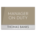 Hotel Staff On Duty Signs | HOTELSIGNS.com