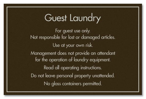 Economy Signs by HOTELSIGNS.com | property rules sleep inn metro sign ...