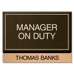 Economy Signs by HOTELSIGNS.com | manager on duty signs leathertex sign ...