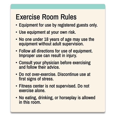 Garner Sign Store by HOTELSIGNS.com | fitness center and laundry