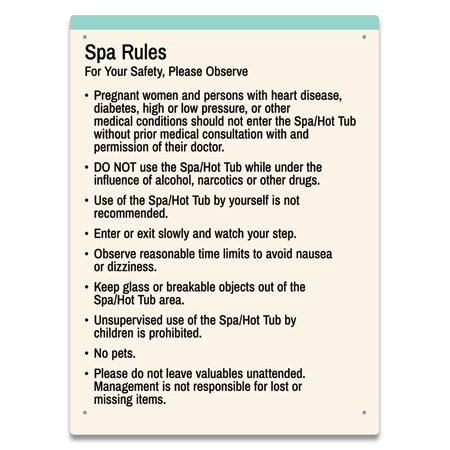 Garner Sign Store by HOTELSIGNS.com | pool spa signs