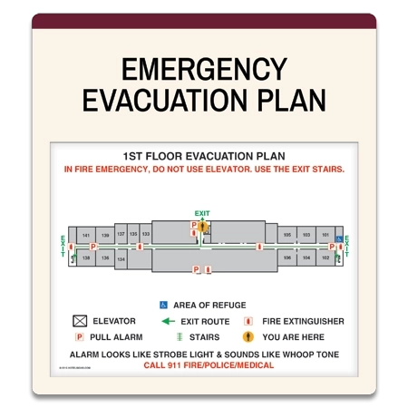 Garner Sign Store by HOTELSIGNS.com | evacuation maps fire safety signs
