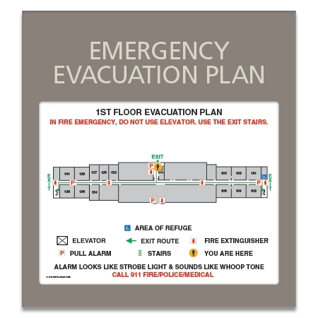 Hampton Sign Store by HOTELSIGNS.com | evacuation maps fire safety signage hampton 2024 int signage