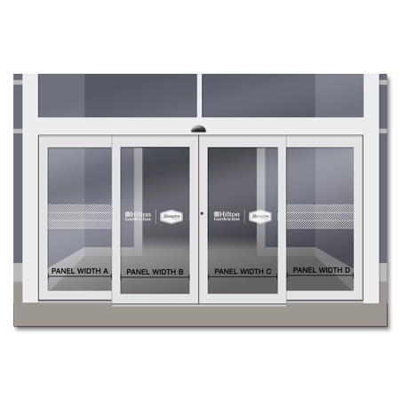 Hilton Dual-Brand Sign Store by HOTELSIGNS.com | brand door graphic