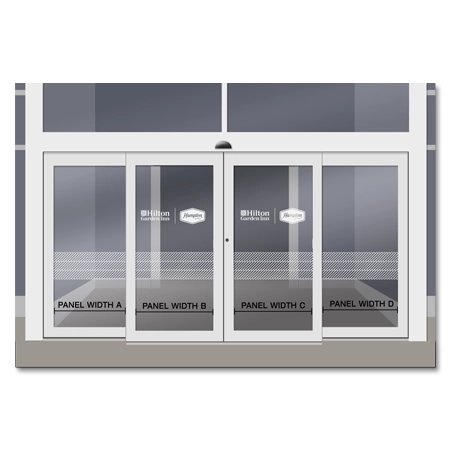 Hilton Dual-Brand Sign Store by HOTELSIGNS.com | brand door graphic