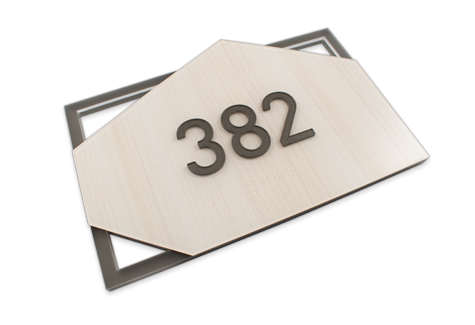 Chassis Room Number Signs | CSS-RN64-SYM | HOTELSIGNS.com