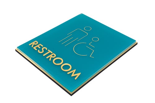 Luxe Restroom Signs | LUX-RG62 | HOTELSIGNS.com