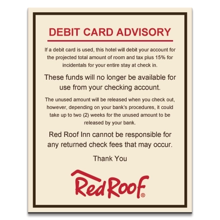 Red Roof Sign Store by HOTELSIGNS.com | informational signs