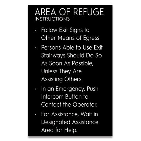 Sonesta Sign Store by HOTELSIGNS.com | area of refuge rescue signs ...