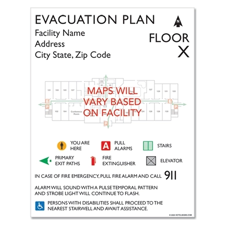 Spark Sign Store by HOTELSIGNS.com | emergency evac maps california ...