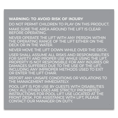 Spark Sign Store by HOTELSIGNS.com | pool spa signs property rules