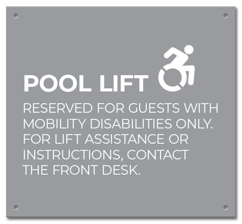 Spark Sign Store by HOTELSIGNS.com | pool lift signs pool spa signs ...
