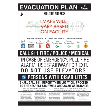 Spark Sign Store by HOTELSIGNS.com | emergency evac maps california ...