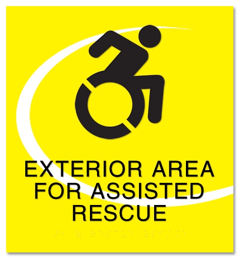 Super 8 Sign Store by HOTELSIGNS.com | area of refuge rescue signs