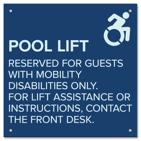 Tru Sign Store by HOTELSIGNS.com | pool lift signs pool spa signs ...