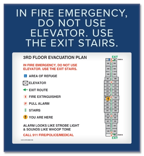 Tru Sign Store by HOTELSIGNS.com | evacuation maps fire safety signage
