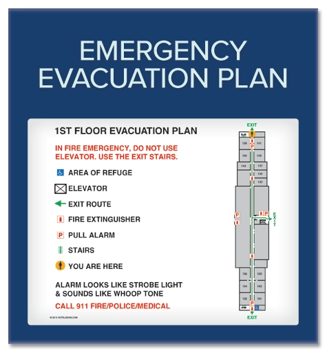 Tru Sign Store by HOTELSIGNS.com | evacuation maps fire safety signage